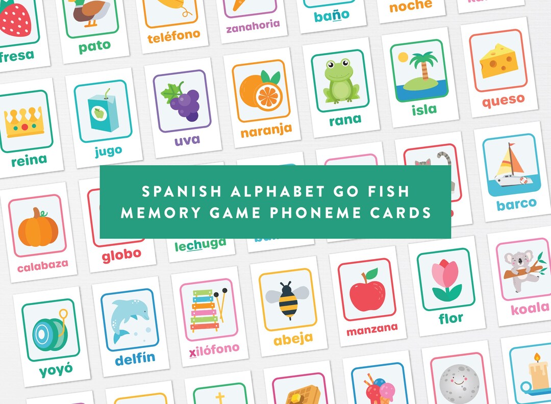 Spanish Alphabet Flashcards · Go Fish Game · Letter Sound Matching for ...