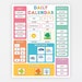Child Calendar Printable Montessori Preschool Classroom Educational ...