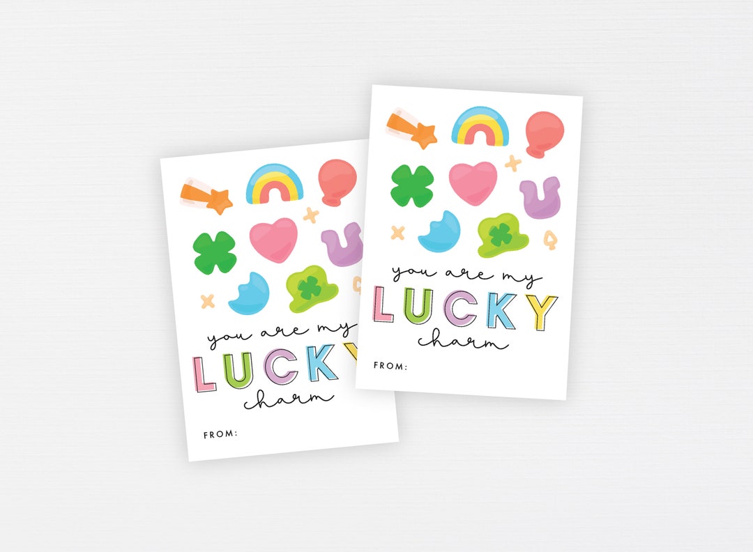Lucky Charm Tags St. Patrick's Day Printables Classroom Treat Kid Tags ...