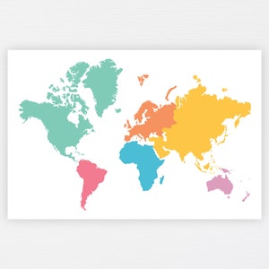 Education Learning Posters · BUNDLE 2 · 8 Print Set Continents ...
