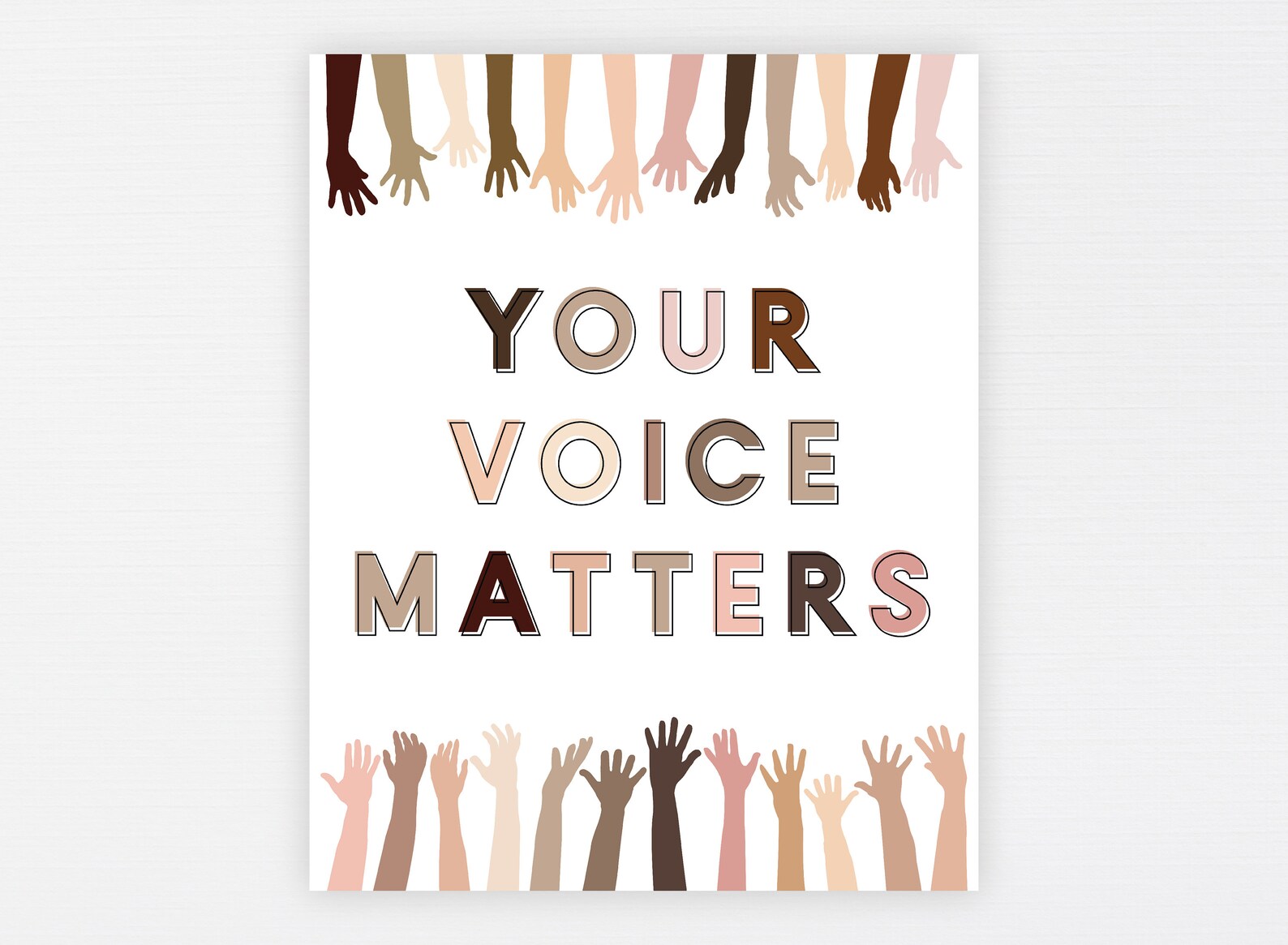 Your Voice Matters Diversity Print Protest Poster | Etsy