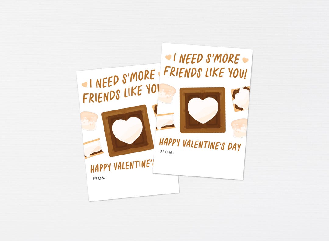 S'mores Valentine Tags · Kids Printable Classroom Student Valentines ...