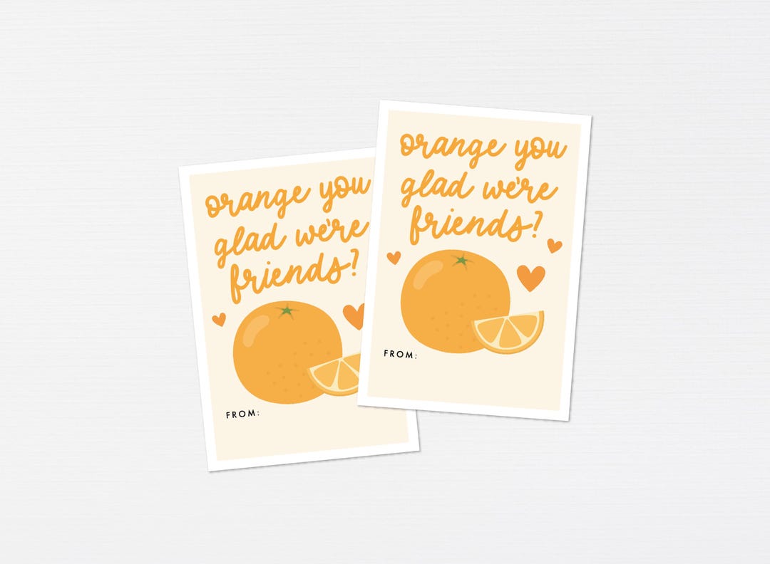 Orange Kids Valentine Tags · Cutie Clementine Printable Classroom ...