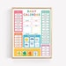 Child Calendar Printable Montessori Preschool Classroom Educational ...