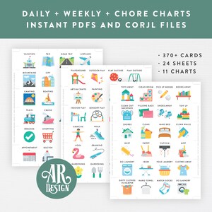 Daily Visual Routine Charts Cards Weekly Daily Chore Bundle Routine ...