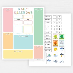 Child Calendar Printable · Montessori Preschool Classroom Educational ...