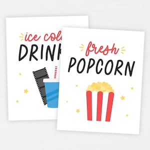 Movie Night Party Signs · Movie Printable Party Decorations · Drive ...