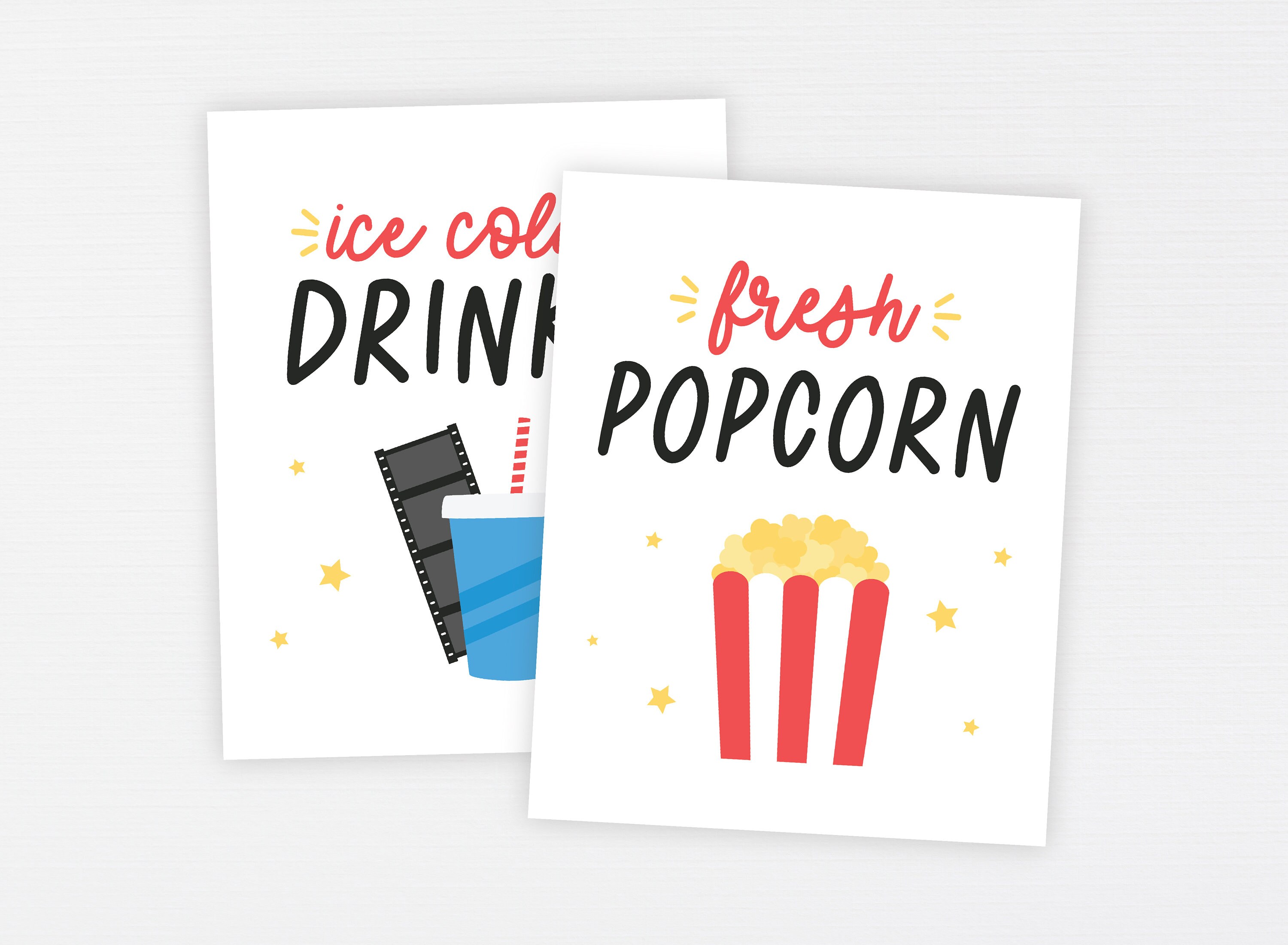 Movie Night Party Signs · Movie Printable Party Decorations · Drive ...