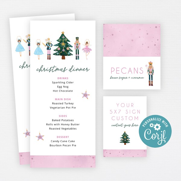 Christmas Menu Nutcracker - Etsy
