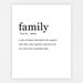Family Definition Print Housewarming Gift Family Wall Art - Etsy