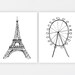 European Landmarks Set of 6 Printable Travel Collage - Etsy