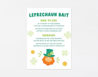 Leprechaun Bait Letter Printable · St Patrick's Day Bait Kids Preschool ...