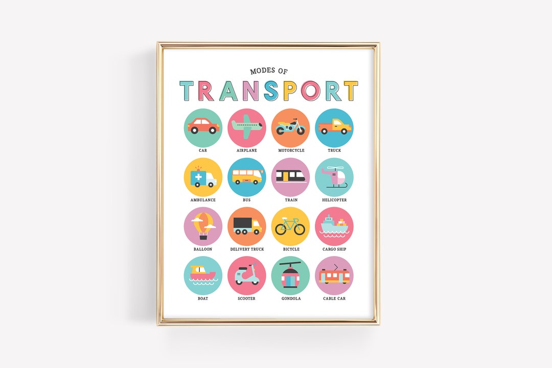 Transportation Education Printable Homeschool Learning Montessori ...