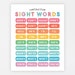 Sight Words contractions Education Printable Reading | Etsy