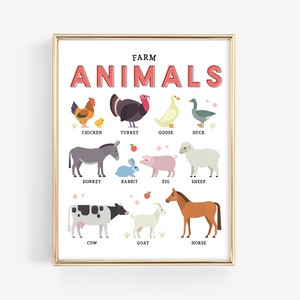 Farm Animals Education Printable · Homeschool Learning Montessori ...