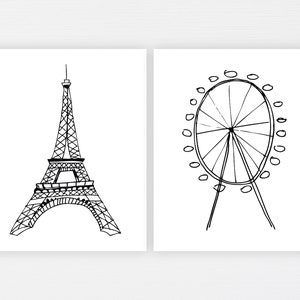 European Landmarks Set of 6 Printable Travel Collage - Etsy