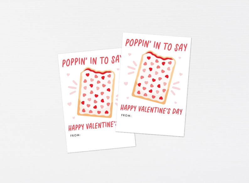 Pop Tart Valentine Tags · Poppin' in to Say Kids Printable Classroom ...