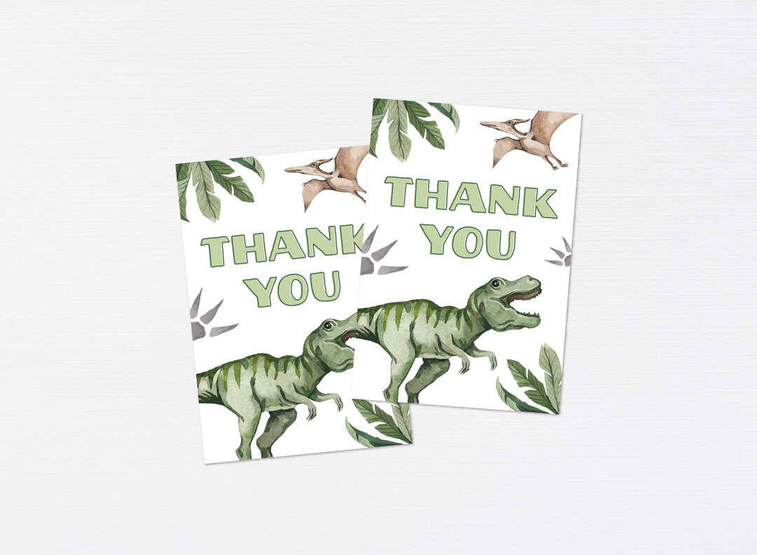 Dinosaur Favor Tags · Thank You T-rex Roar Dino Party Tags · Modern ...