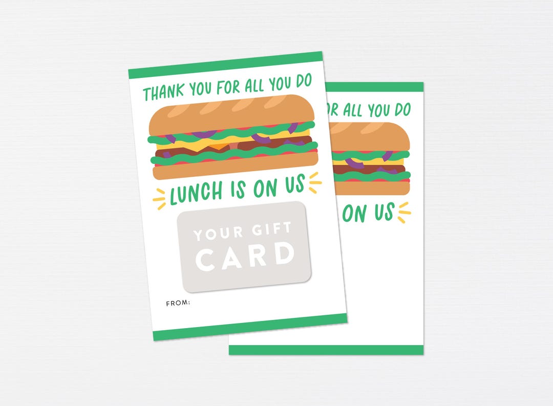 Sub Sandwich Gift Card Holder · Teacher Employee Nurse Coach ...