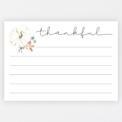 I Am Thankful Digital Download Thanksgiving Cards Printable - Etsy
