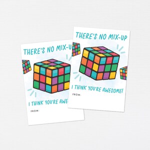 Cube Game Valentine Tags · Rubik's Kids Printable Classroom Valentine ...