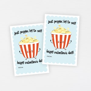 Popcorn Kids Valentine Tags Poppin' by Friends Printable Classroom ...