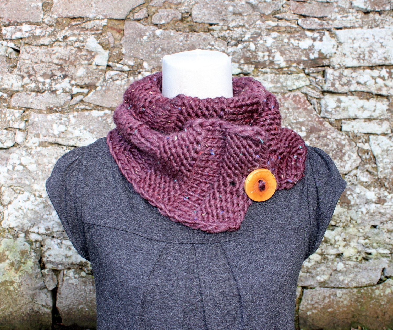 KNITTING PATTERNS for Women, Button Scarf Pattern - Listing85 - Etsy