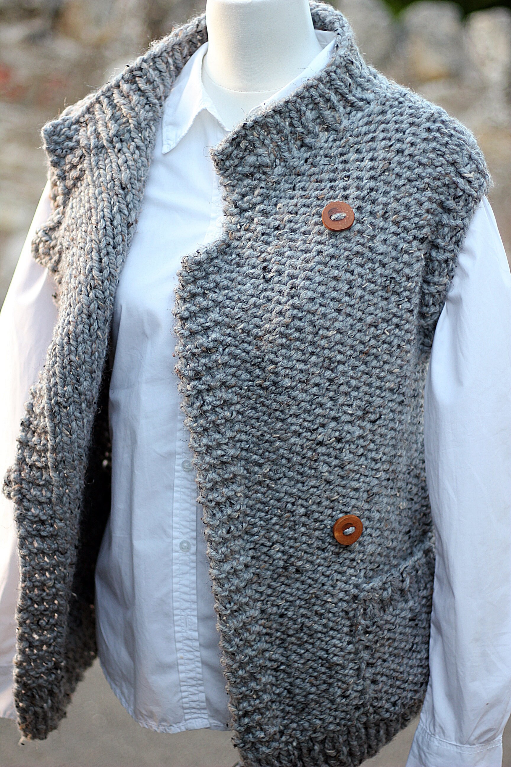 Knitting PATTERN Brettany Jacket, Women's Teens Sleeveless Cardigan ...