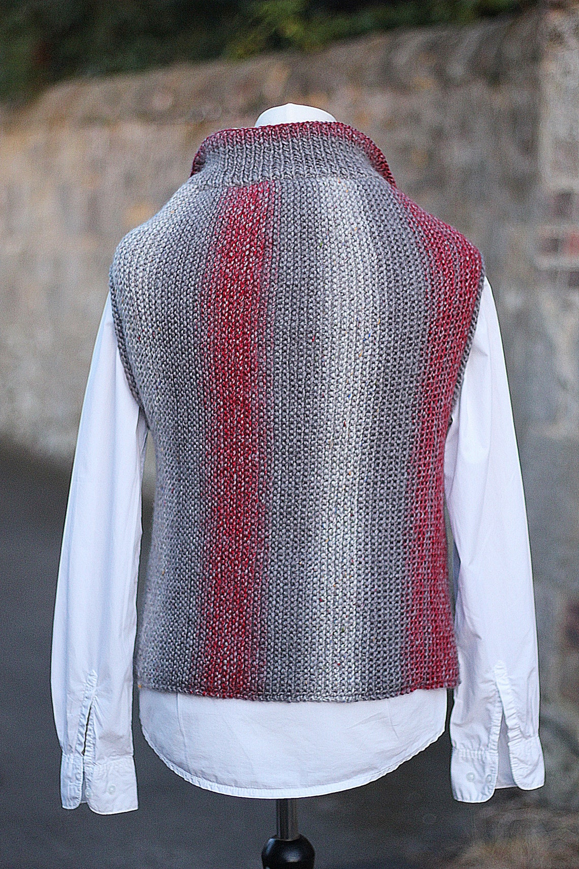 Knitting PATTERN Red Velvet wrap womens sleeveless jacket | Etsy