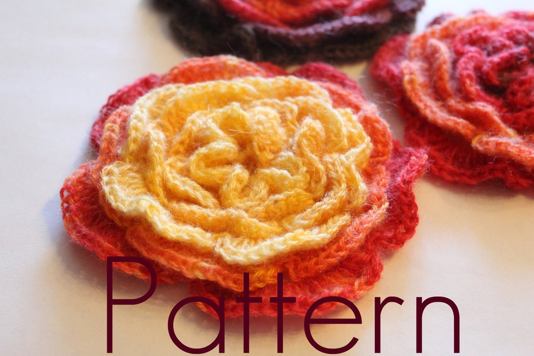 CROCHET PATTERN - Layered Crochet Flower - Listing17 - Etsy