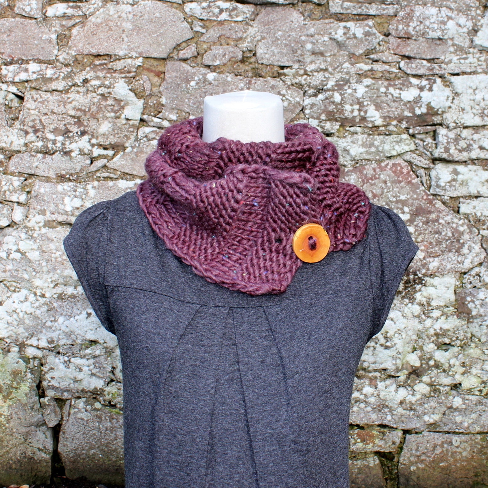 KNITTING PATTERNS for Women, Button Scarf Pattern - Listing85 - Etsy