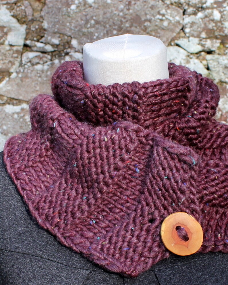 KNITTING PATTERNS for Women, Button Scarf Pattern - Listing85 - Etsy