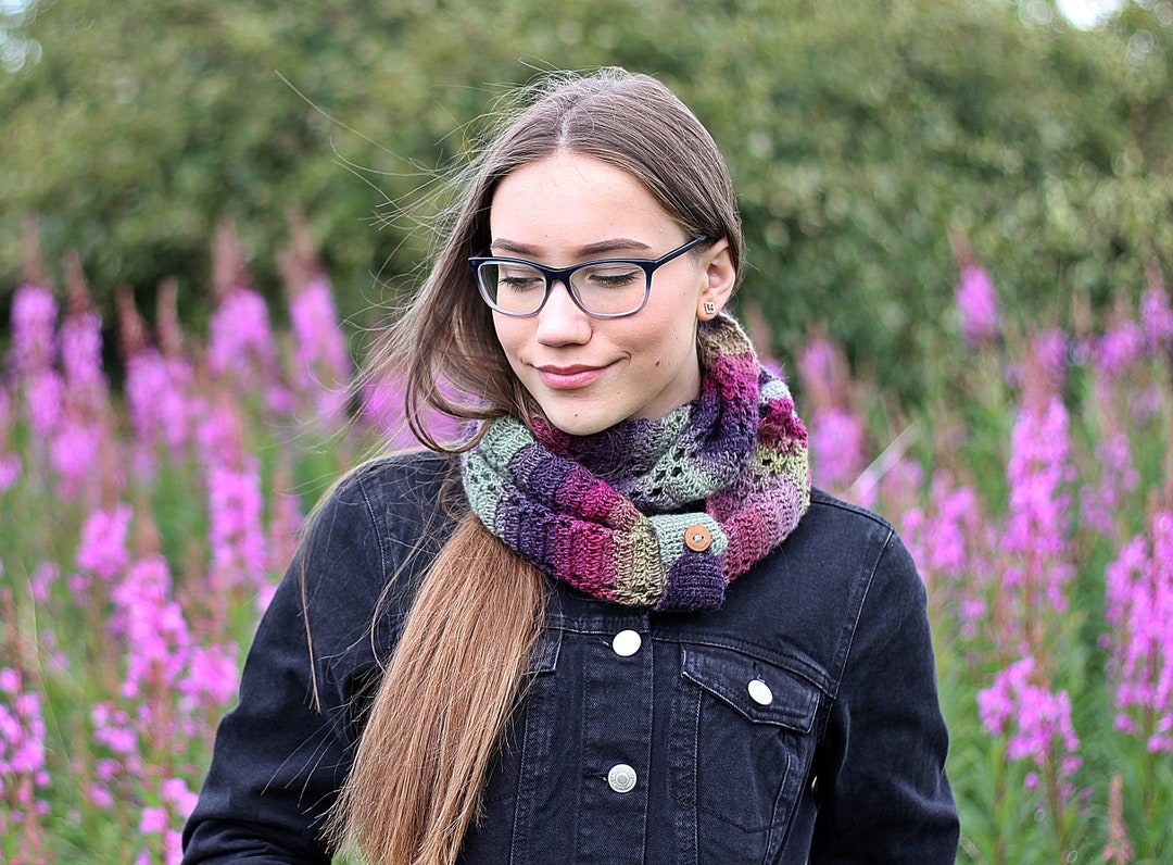 CROCHET PATTERN - Crochet Lace Infinity Scarf, Womens Snood, Funky ...