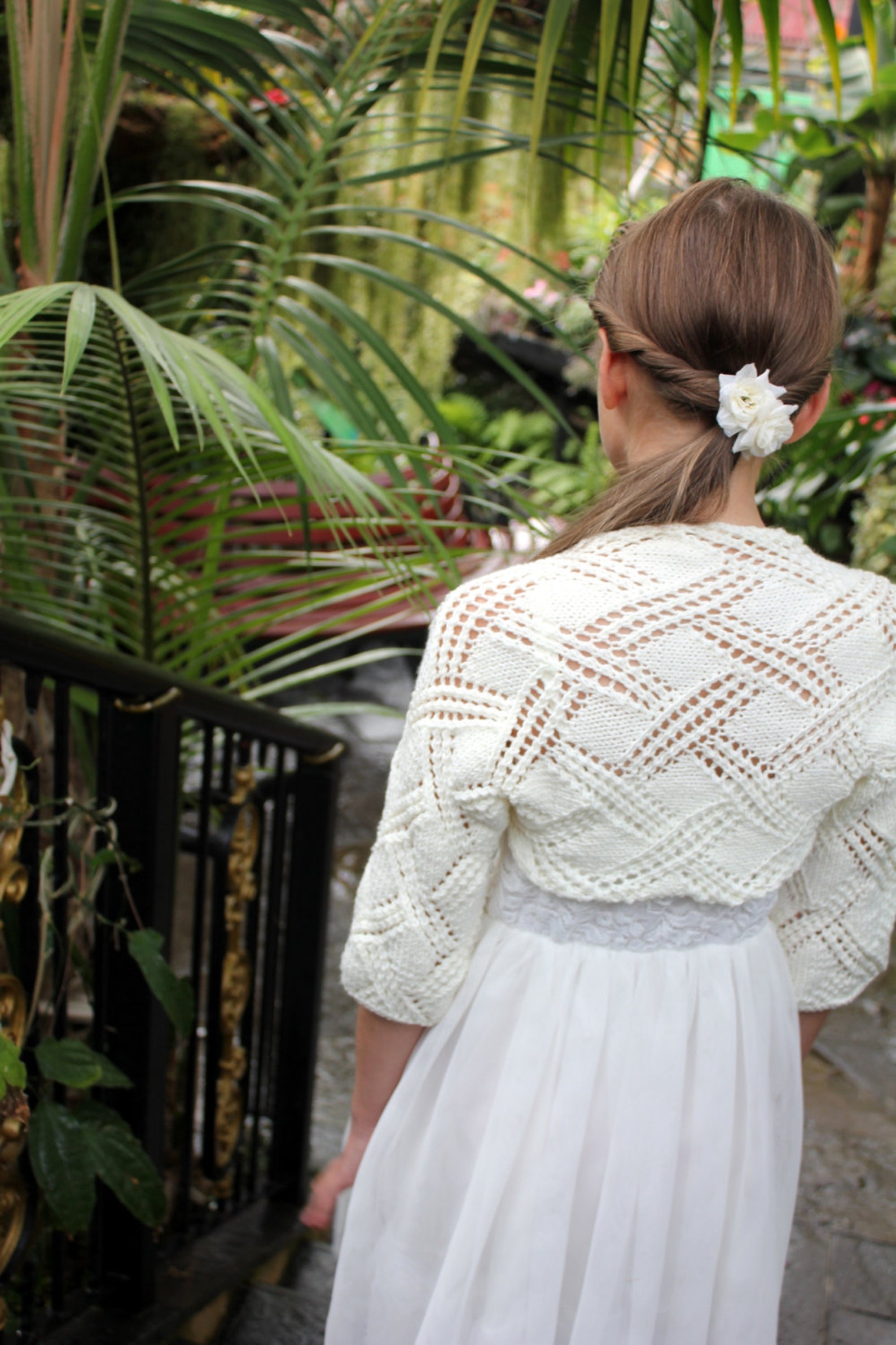 Knitting Pattern Crossing Lace Shrug, Girls and Women Sizes Listing51 ...