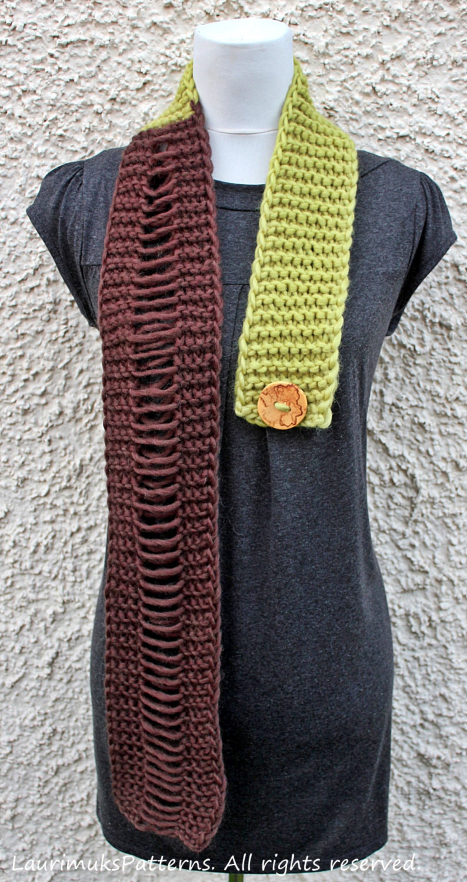 Knitting Pattern, Womens Scarf Pattern, Listing135 - Etsy