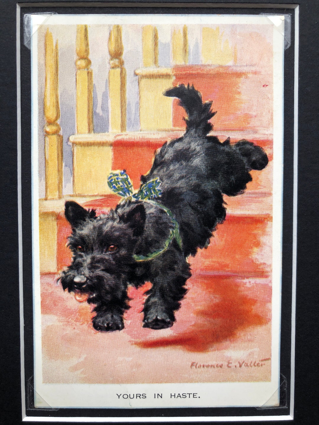 FLORENCE E VALTER Scottish Terrier Scottie Dog Vintage Signed Valentine ...