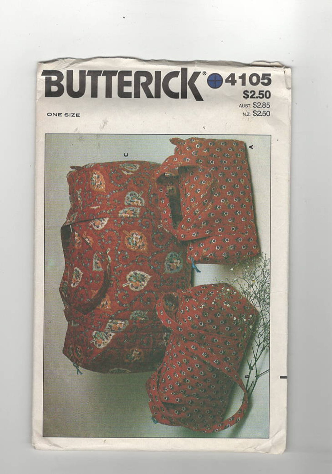 UNCUT Sewing Pattern Butterick 4105 for Bag Variations, Duffel Bag ...