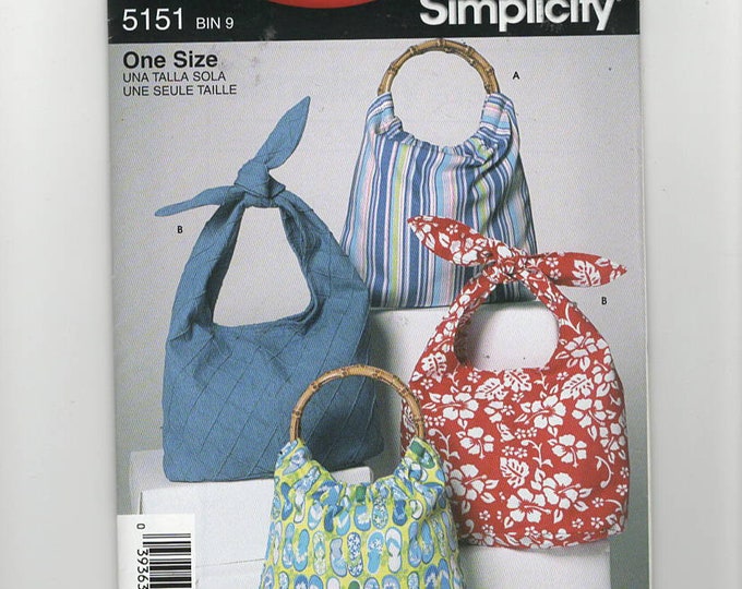 UNCUT Sewing Pattern Simplicity 5151 for Bag, Tote, Carry All, Shopping ...