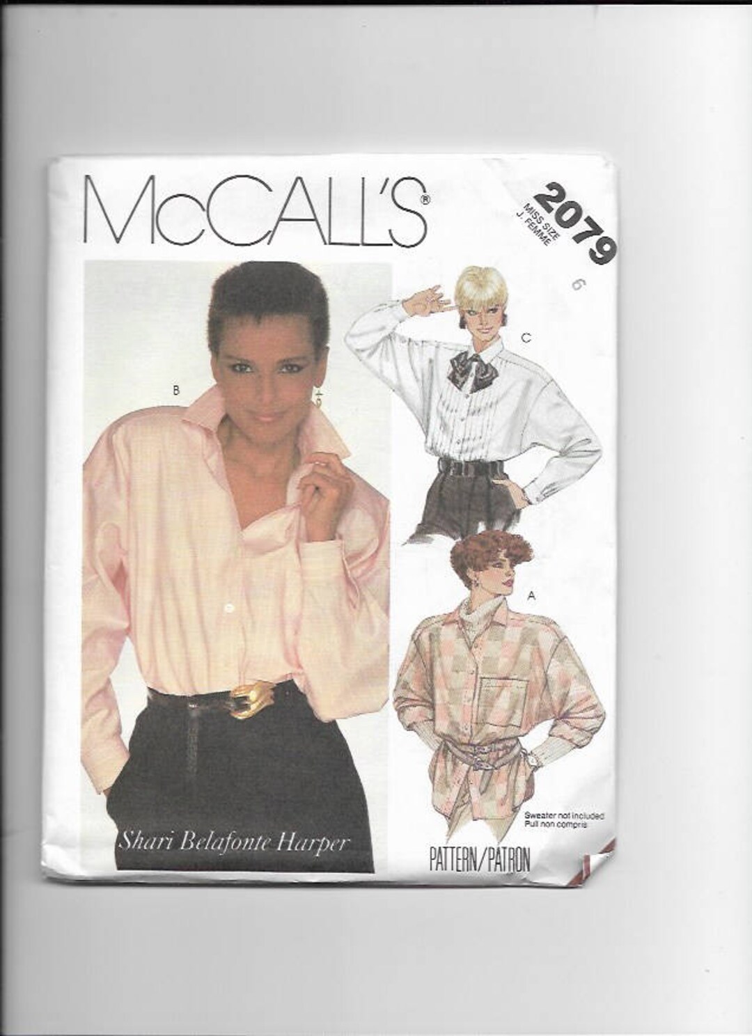 UNCUT Sewing Pattern Mccalls 2079 for Shirts or Blouses, 1980s, Sz 6 - Etsy