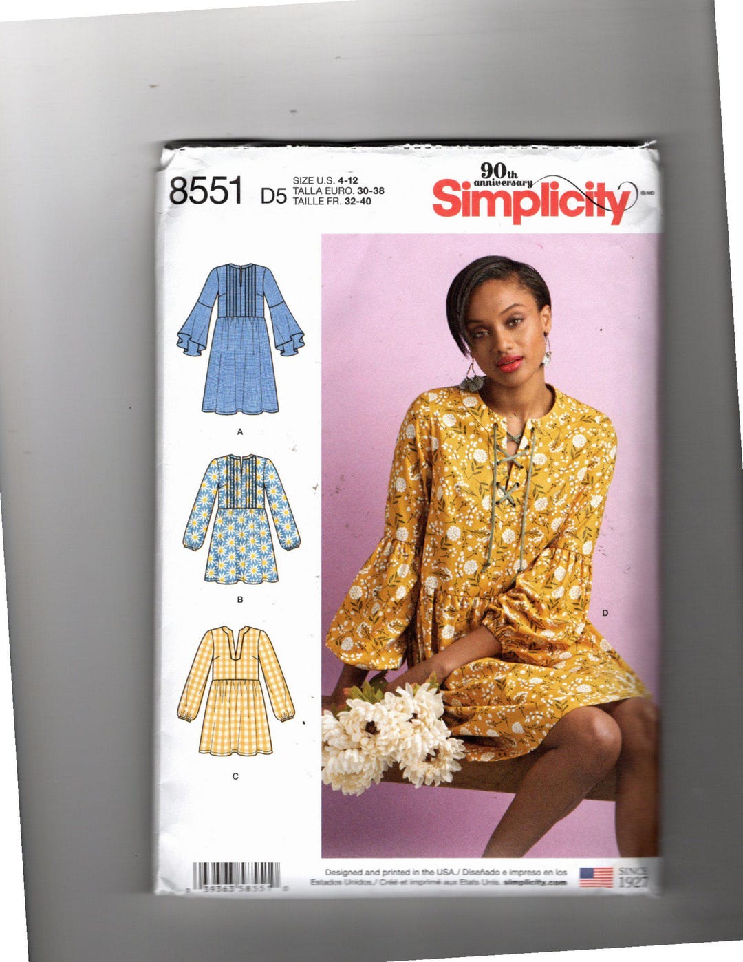 Sewing Pattern Simplicity 8551 for Dress and Tunic Variations, Sz 412 ...