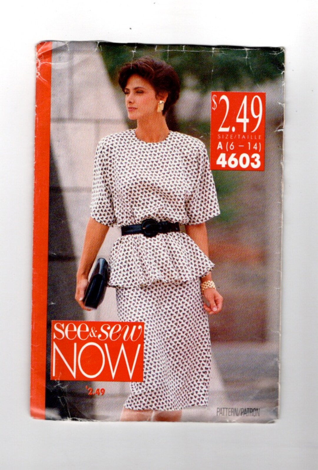 UNCUT Sewing Pattern See & Sew 4603 for Top and Skirt, Sz 6--14, Peplum ...