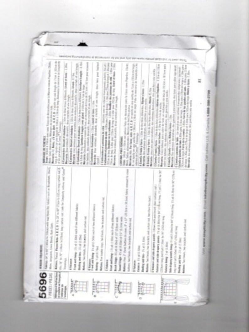 UNCUT Sewing Pattern Simplicity 5696 for Window Treatments - Etsy