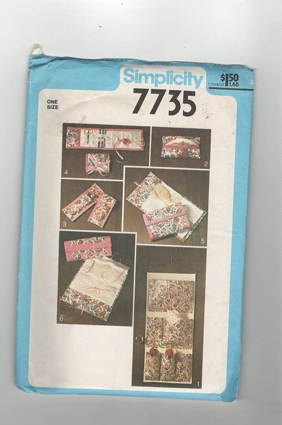 UNCUT Sewing Pattern Simplicity 7735 for Travel Accessories, Vintage ...