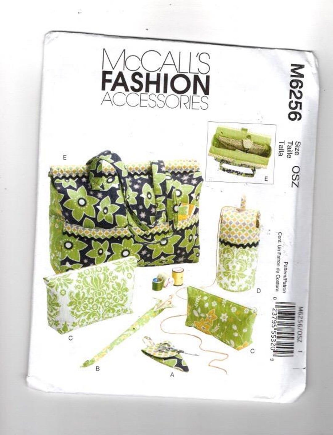 UNCUT Sewing Pattern Mccalls 6256 for Project Tote, Organizer, Knitting ...