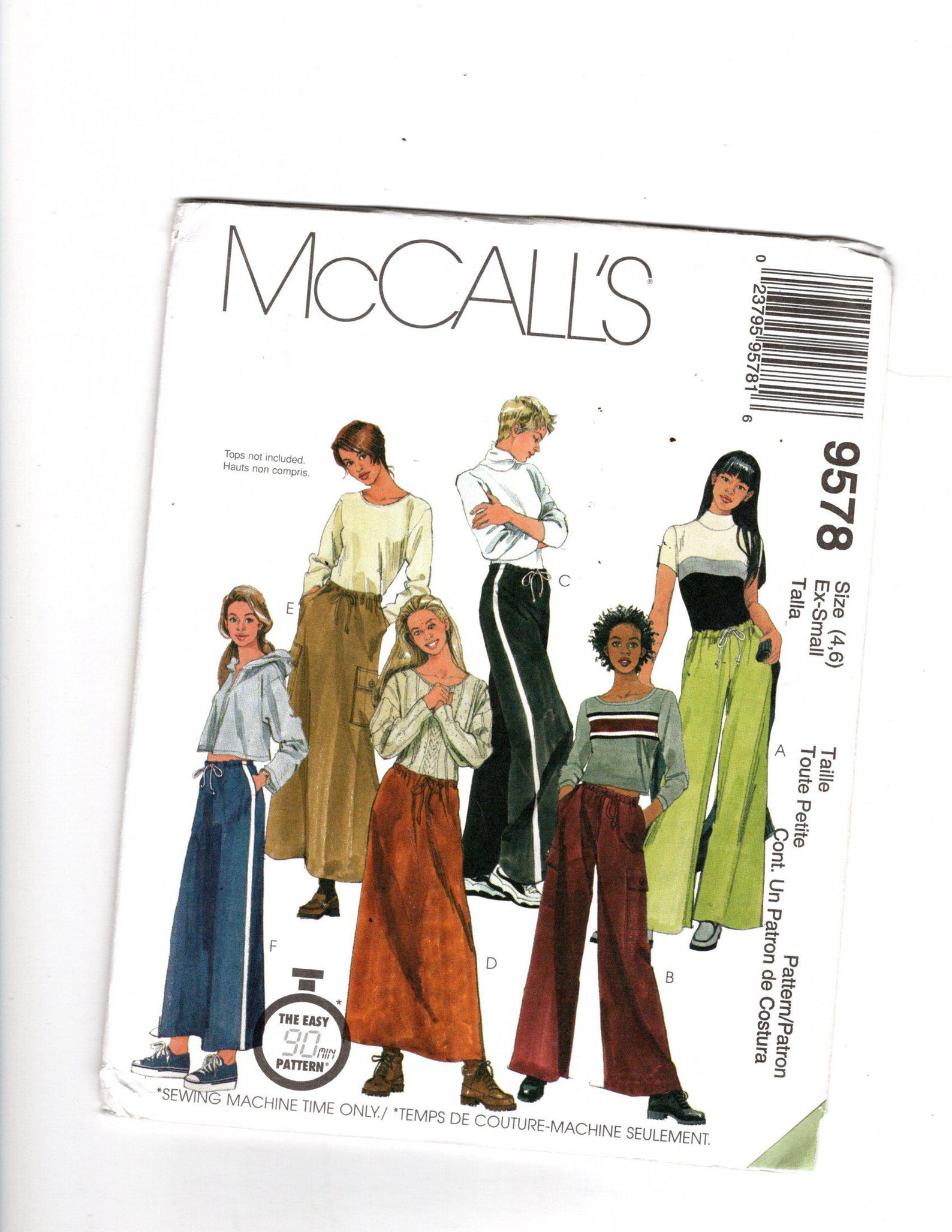 UNCUT Sewing Pattern Mccalls 9578 for Pants and Skirt Variations, Sz 4 ...