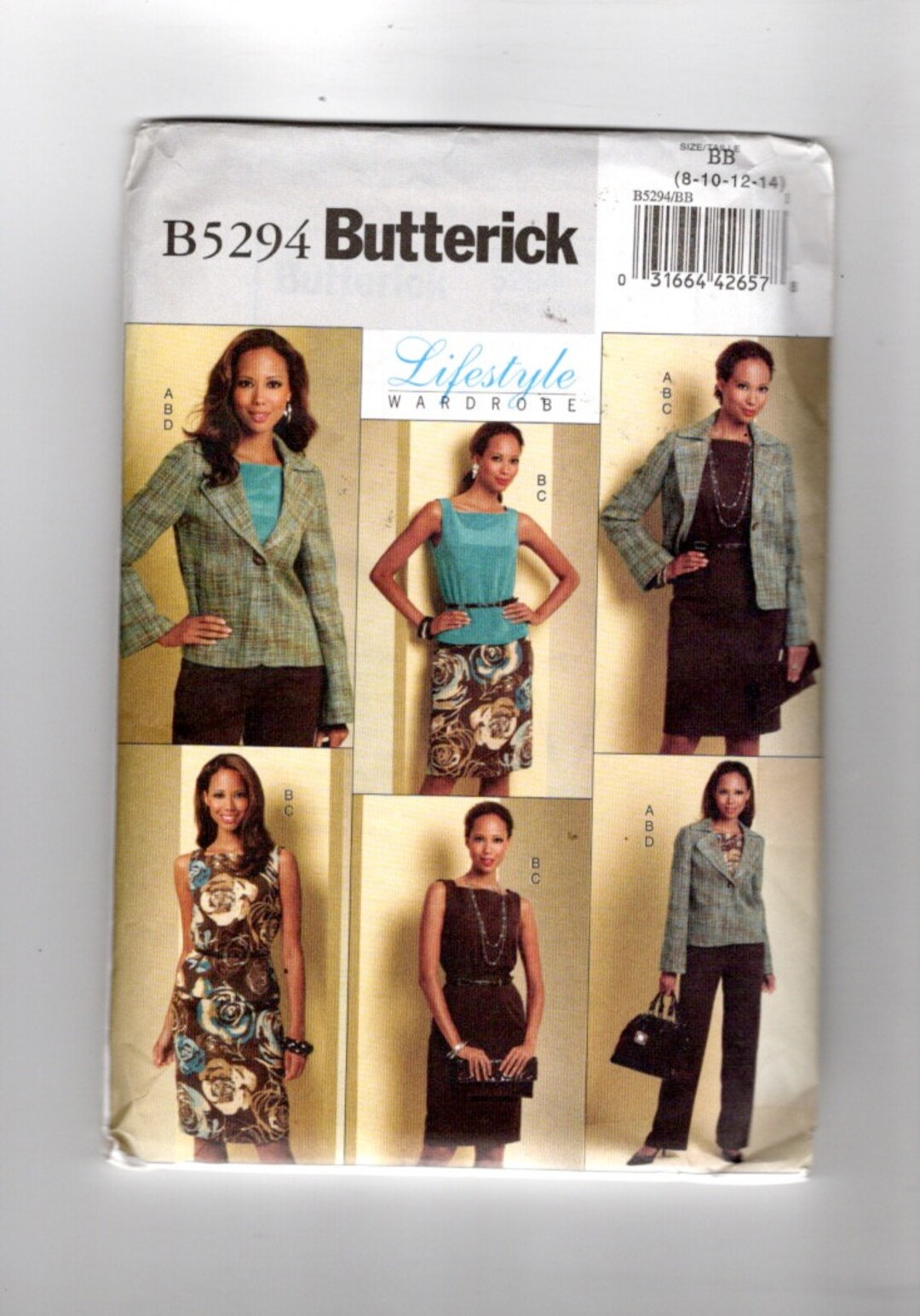 UNCUT Sewing Pattern Butterick 5294 for Ladies Wardrobe, Jacket, Top ...