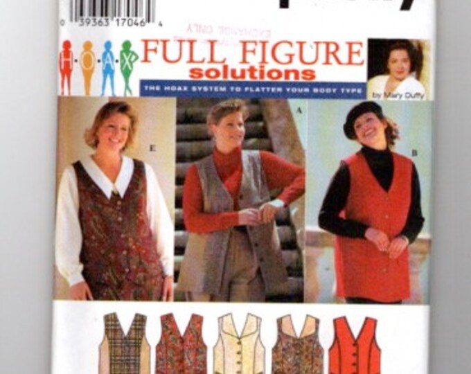 UNCUT Sewing Pattern Simplicity 9709 for Vest Variations, Women's Size ...
