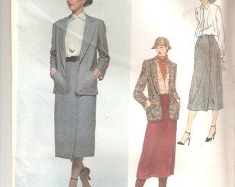 UNCUT Retro Sewing Pattern Vogue 1736 for Jacket, Blouse, Skirt, Pants ...