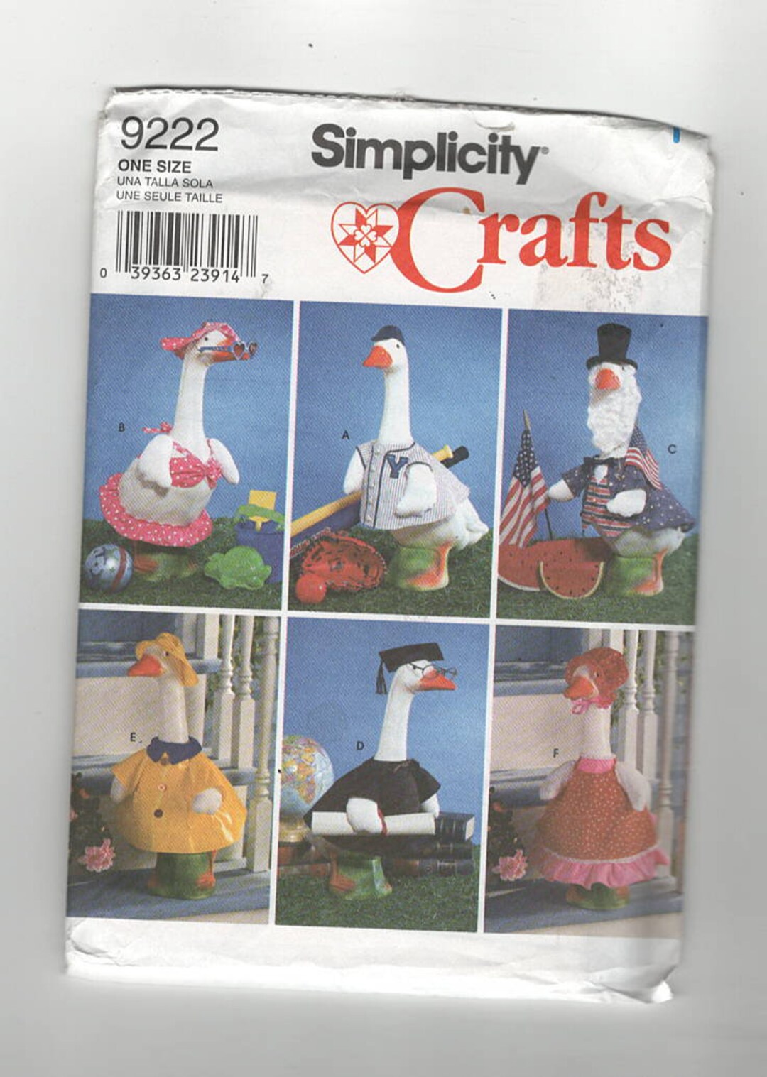UNCUT Sewing Pattern Simplicity 9222 for Yard Geese Outfits - Etsy
