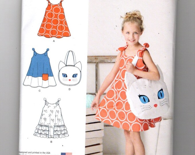 UNCUT Sewing Pattern Simplicity 8102 for Girls Sundress Variations and ...
